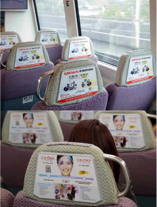 Hong Kong Airport Express Advertising - Seat Back Sticker